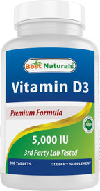 Best Naturals Vitamin D3 5000 IU tablets
