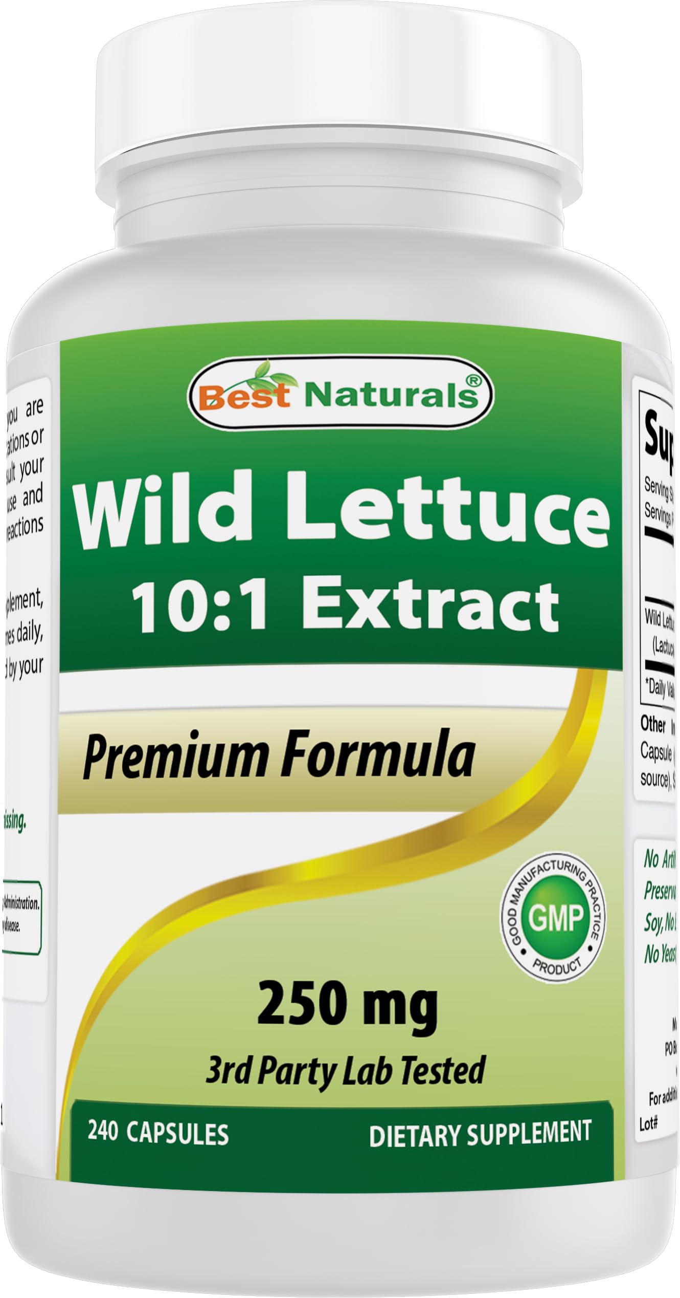 best naturals wild lettuce extract capsules