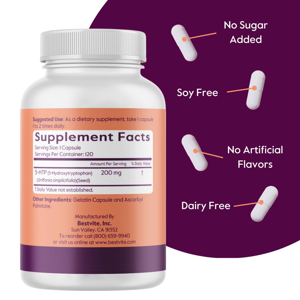 BESTVITE 5-HTP for stress relief