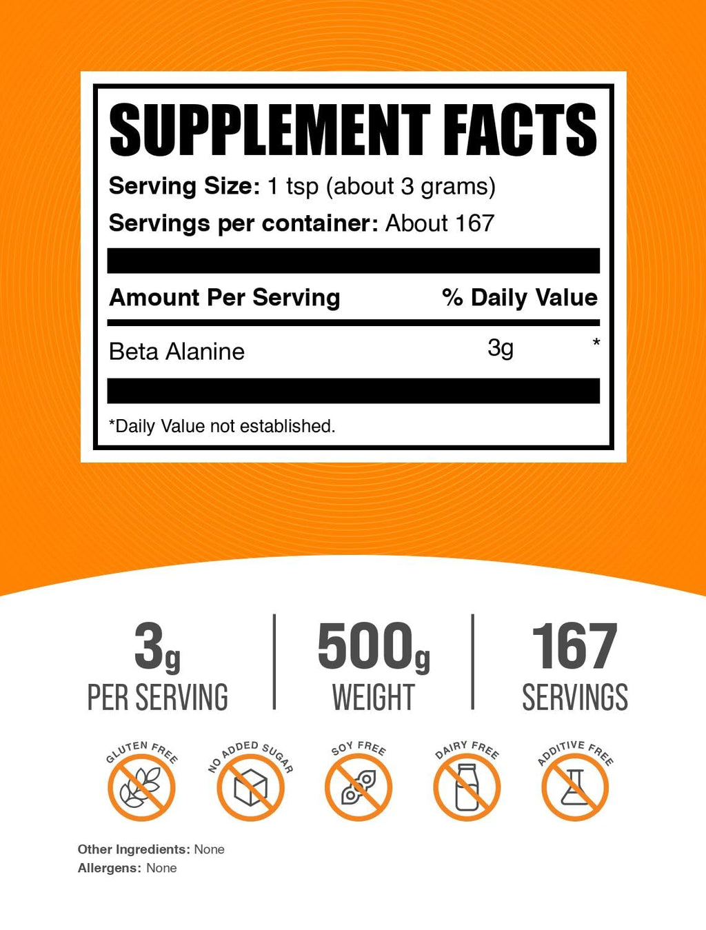 Beta Alanine supplement for improved endurance