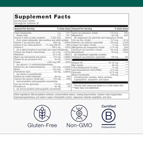 beta-carotene enriched multivitamin