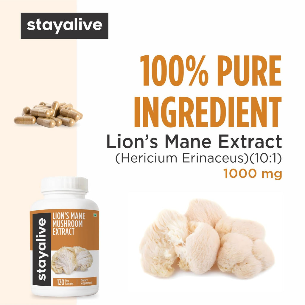 Beta glucans in Lions Mane capsules