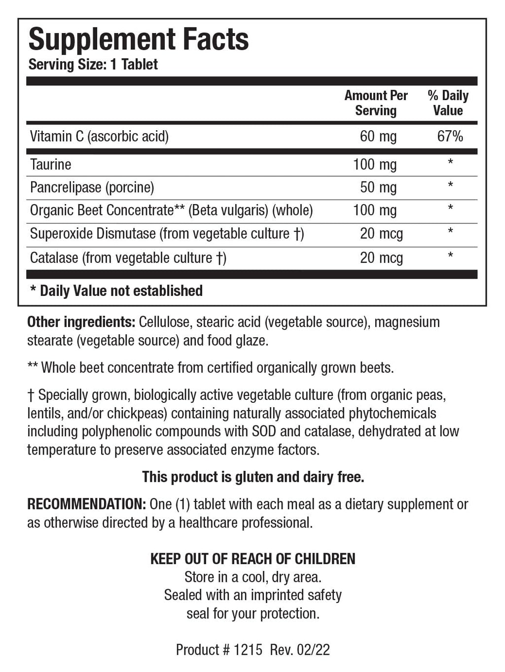 Beta-TCP™ digestive enzymes support digestion