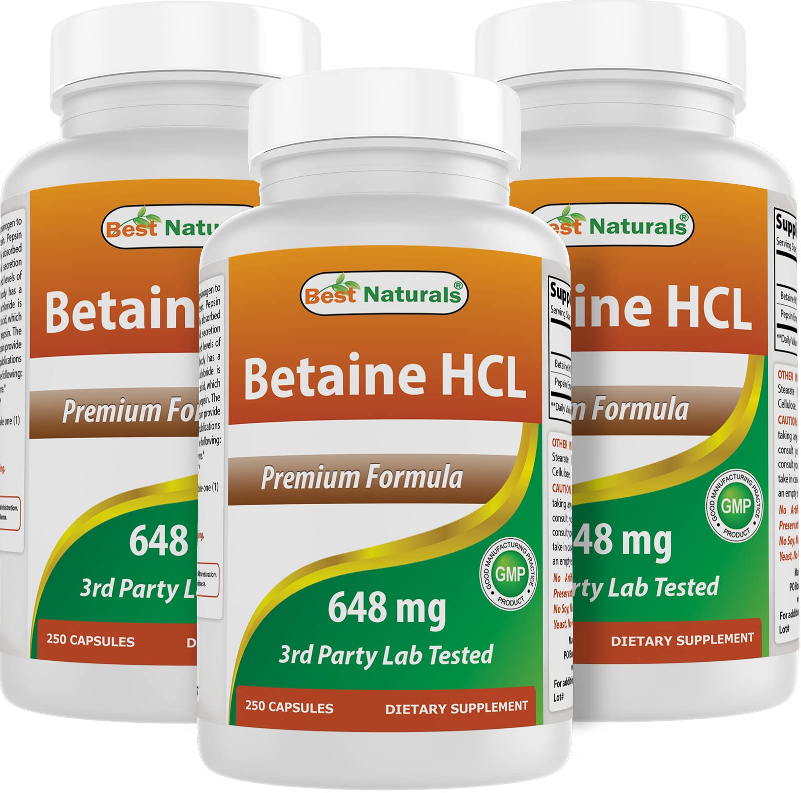 Betaine HCL 648 mg capsules
