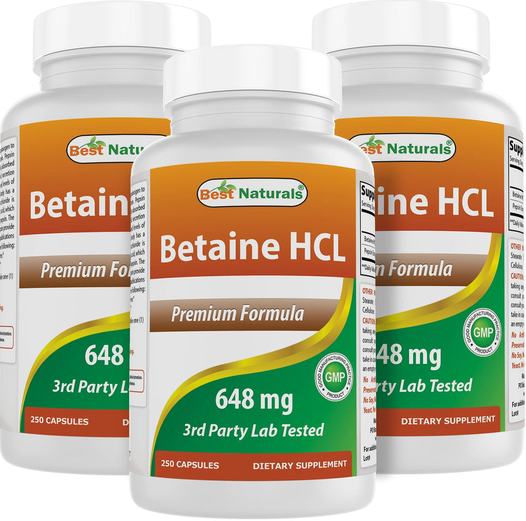 Betaine HCL multivitamins for digestion