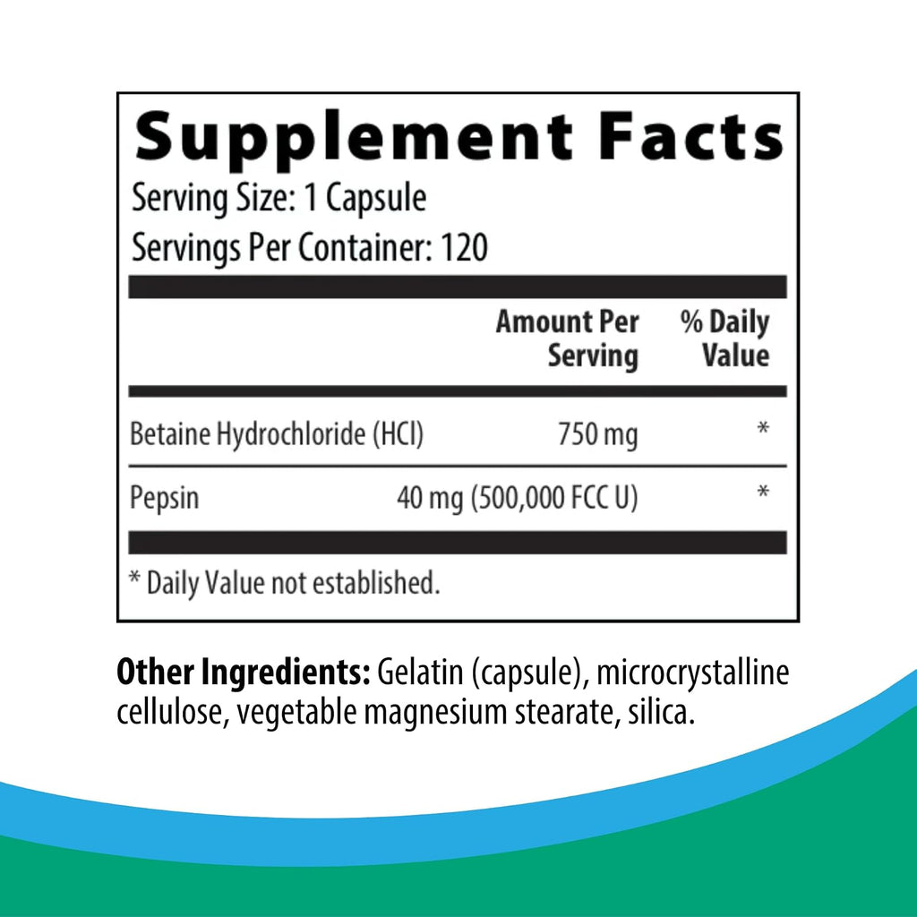 Betaine with pepsin for better digestion