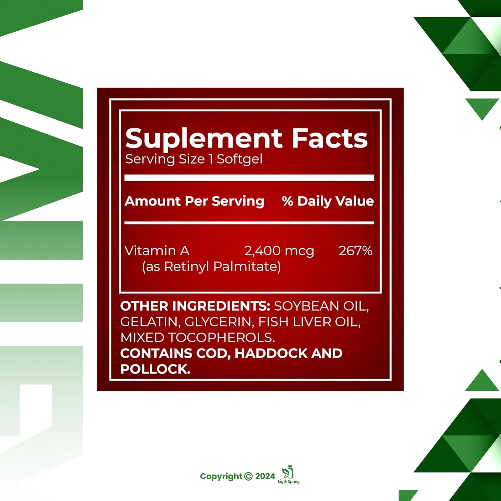 Better Light & Spring Vitamin A supplements