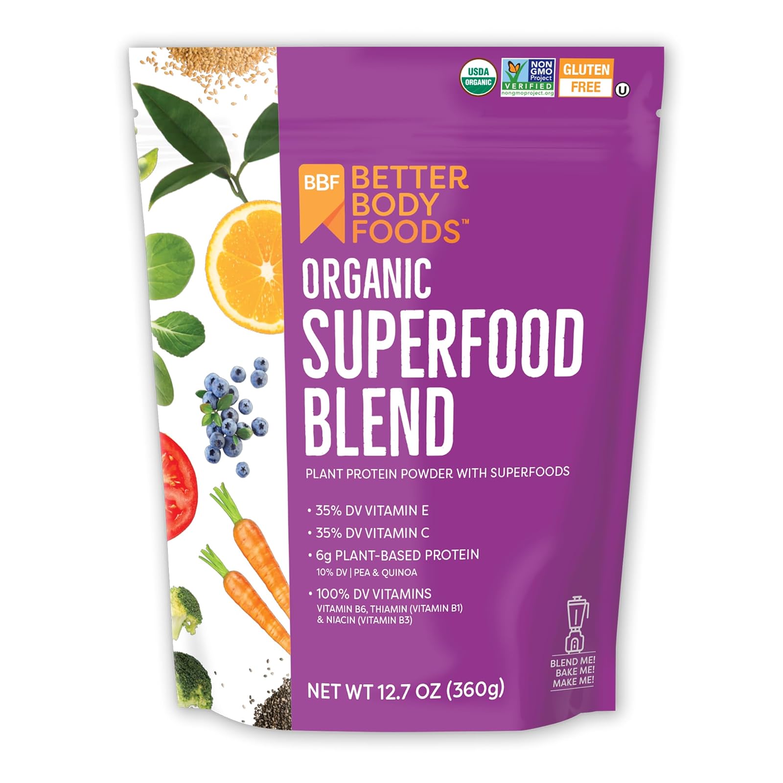 BetterBody Foods organic superfood powder