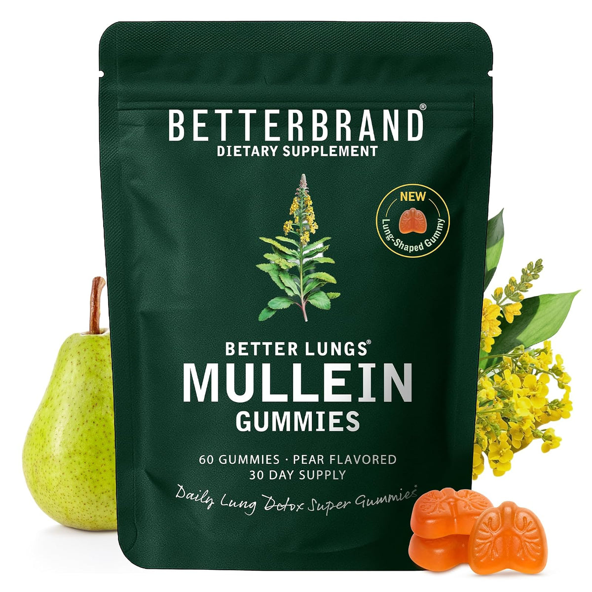Betterbrand mullein gummies for respiratory health