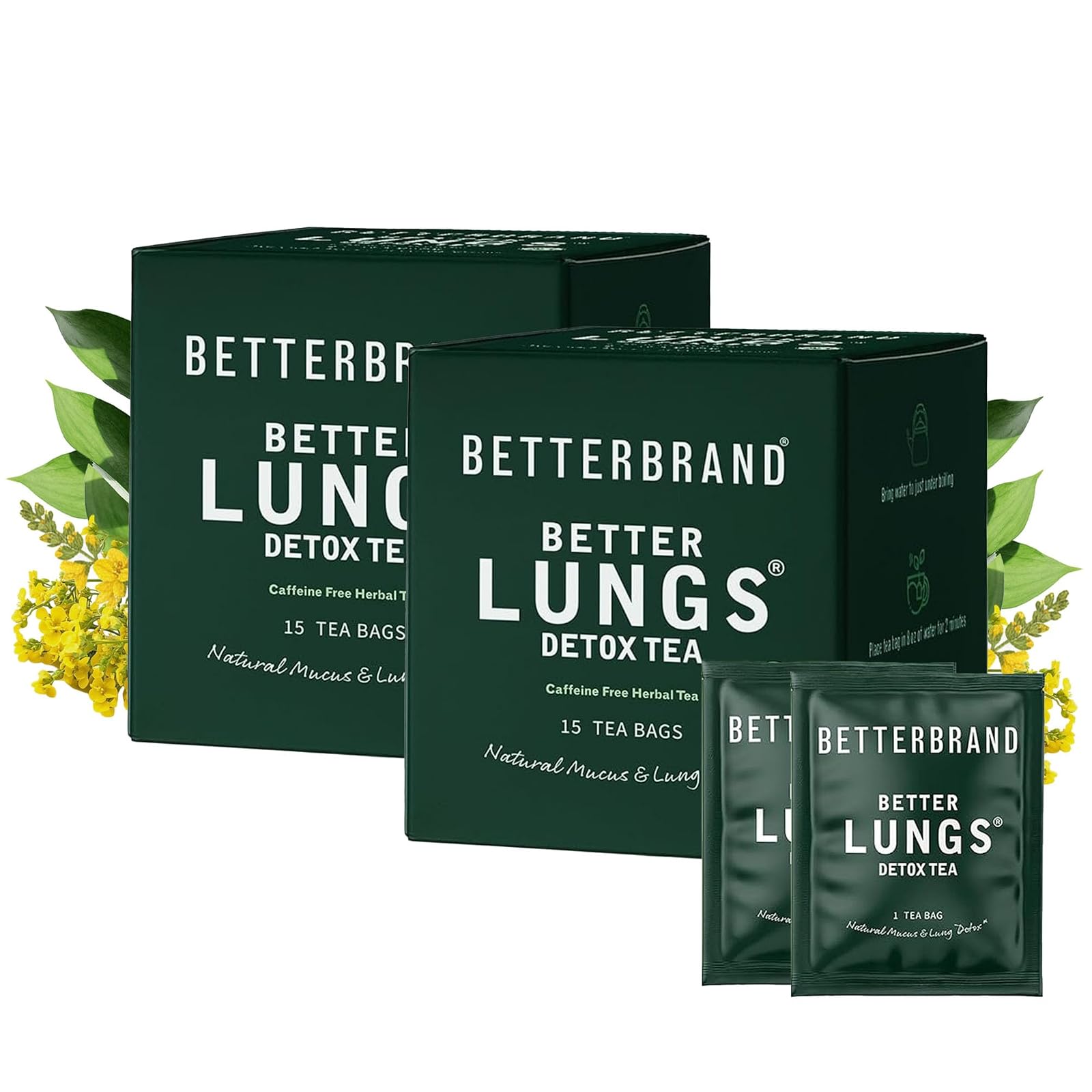 Betterbrand mullein tea bags for lung health