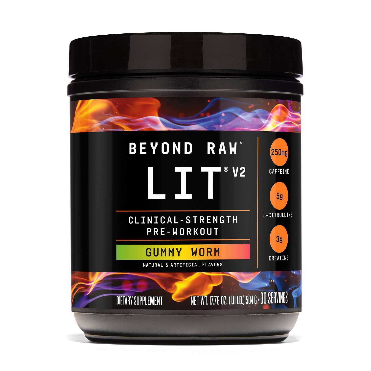BEYOND RAW pre-workout powder gummy worm