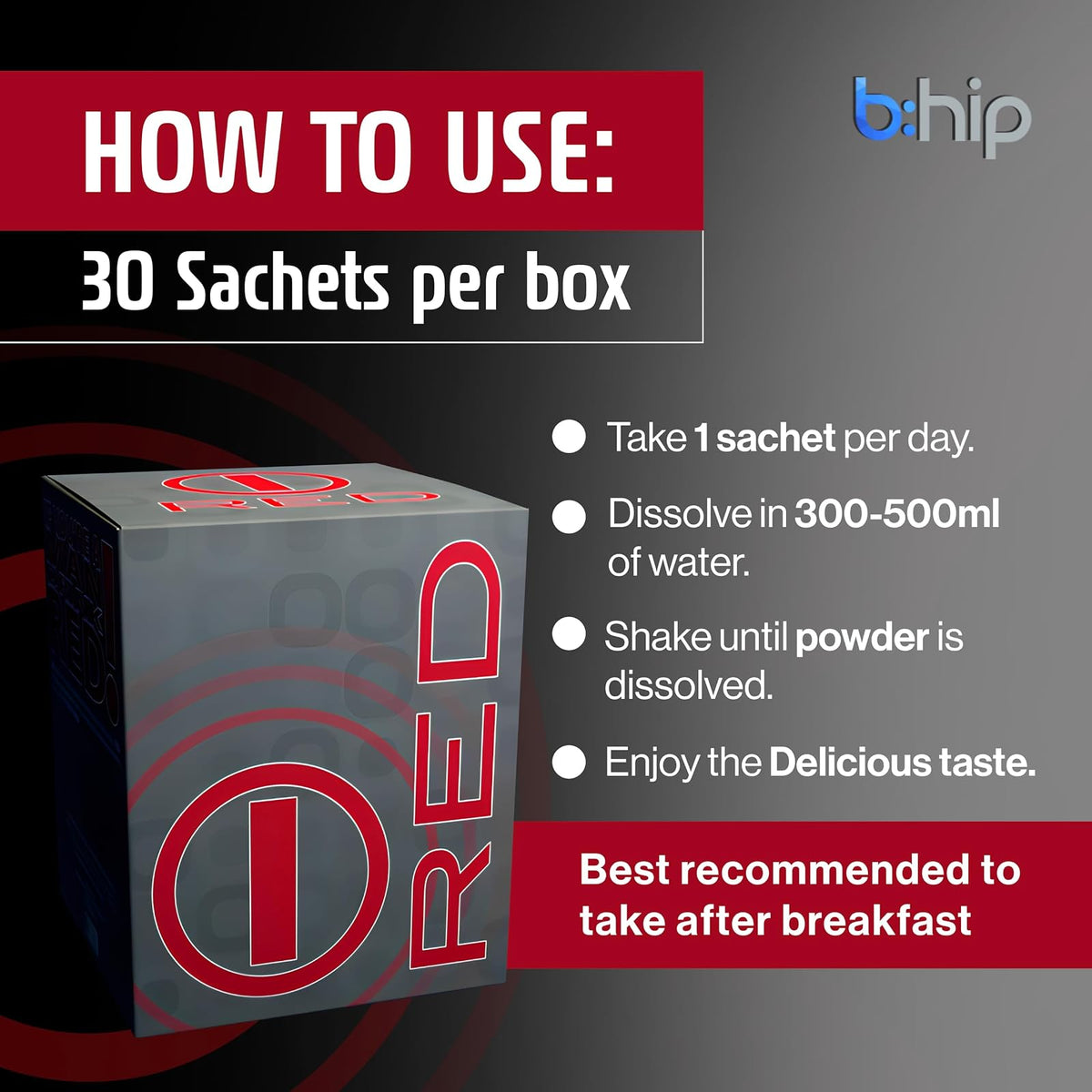 bHIP Red For Men fitness performance enhancer