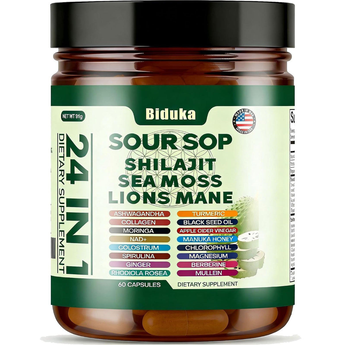 Biduka soursop capsules for wellness