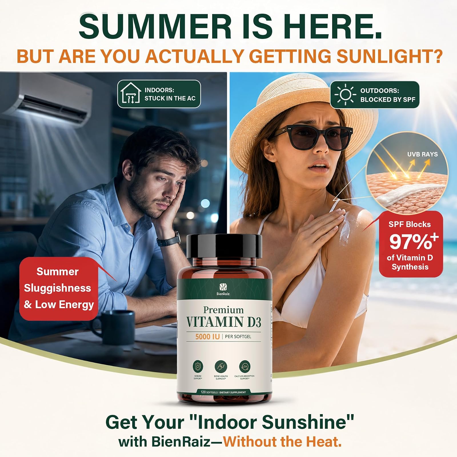 BienRaíz Vitamin D3 supports bone health