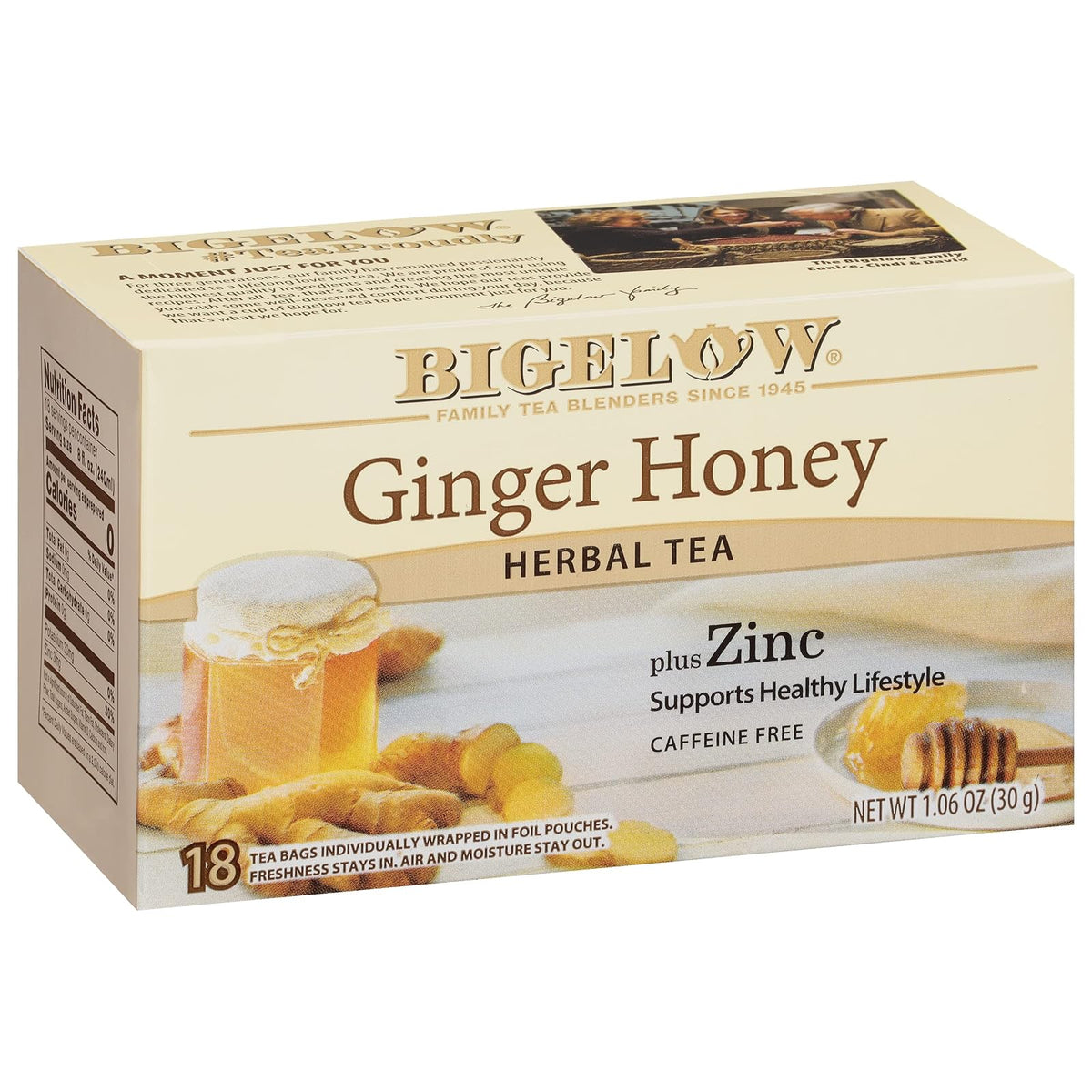 Bigelow ginger honey herbal tea bags