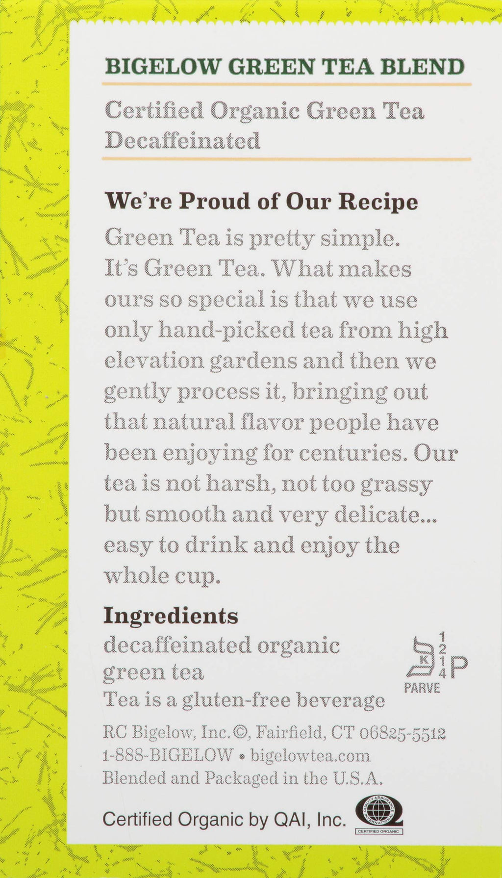 Bigelow green tea for wellness