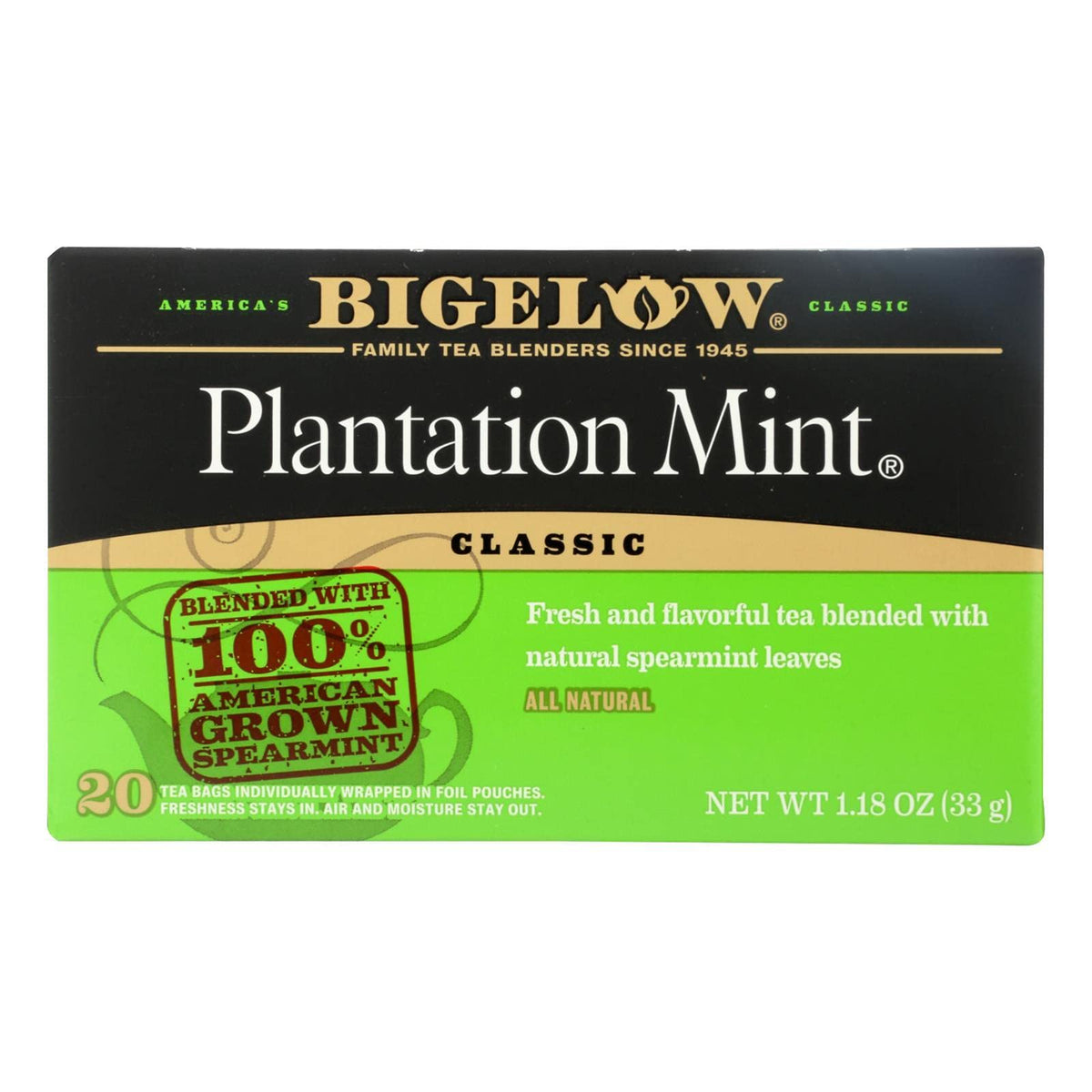 Bigelow herbal tea perfectly mint bags
