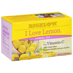 Bigelow herbal tea with lemon