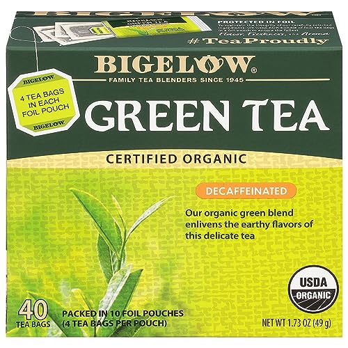 Bigelow organic decaffeinated green tea bags