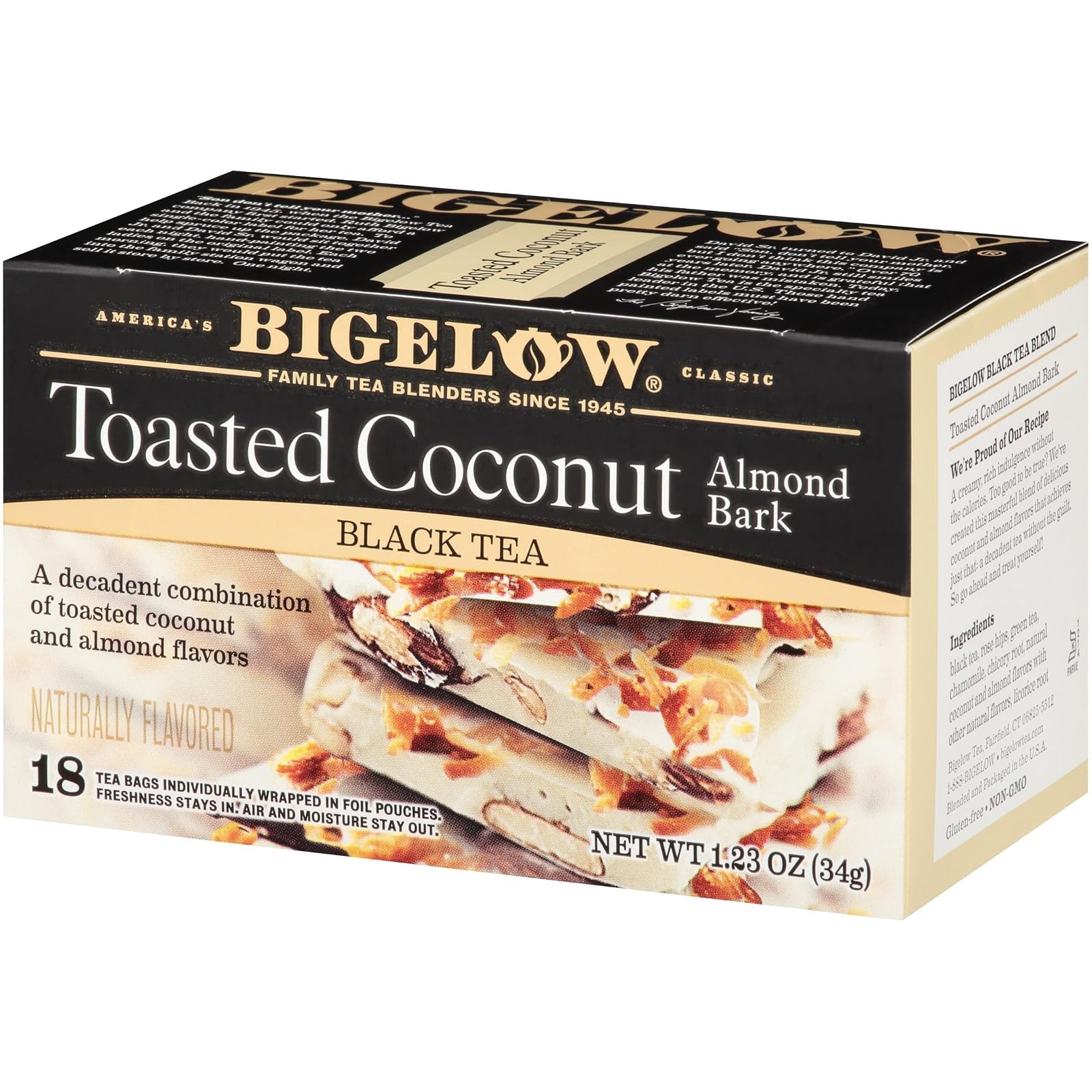 Bigelow toasted coconut herbal tea bags