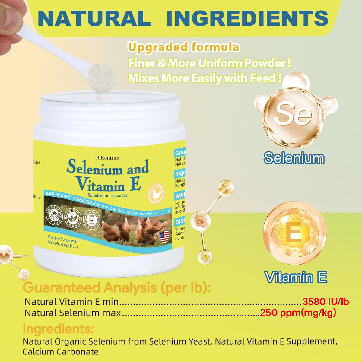BiKontrun Vitamin E powder for livestock