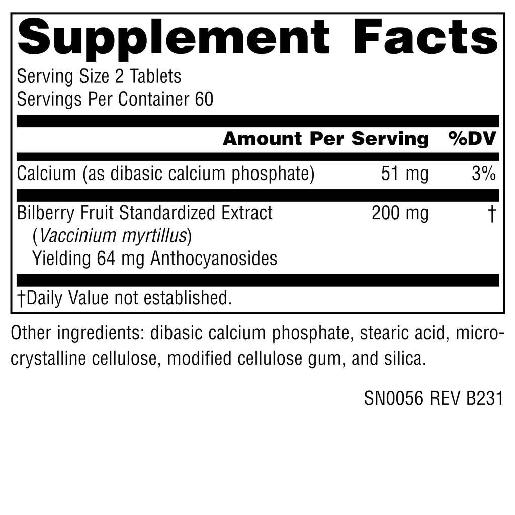 bilberry extract for overall wellness