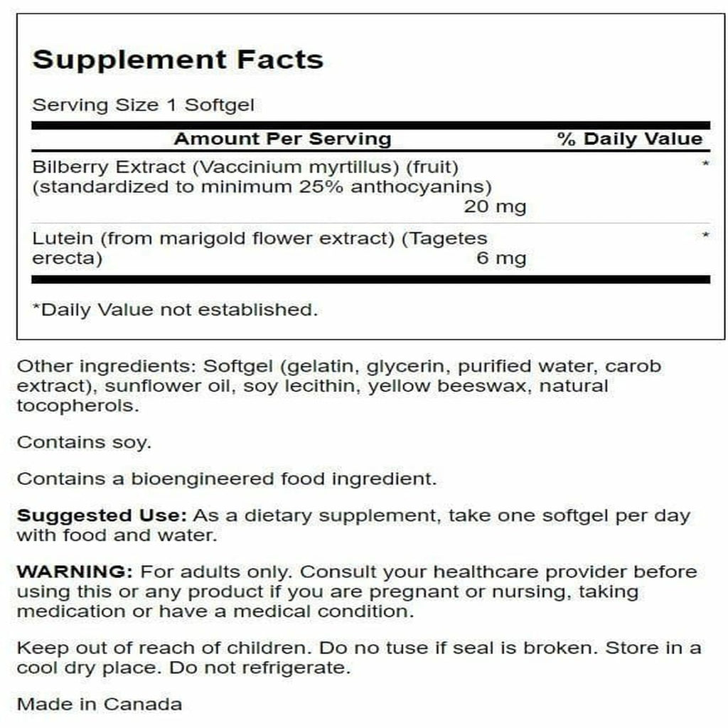 bilberry extract for vision support