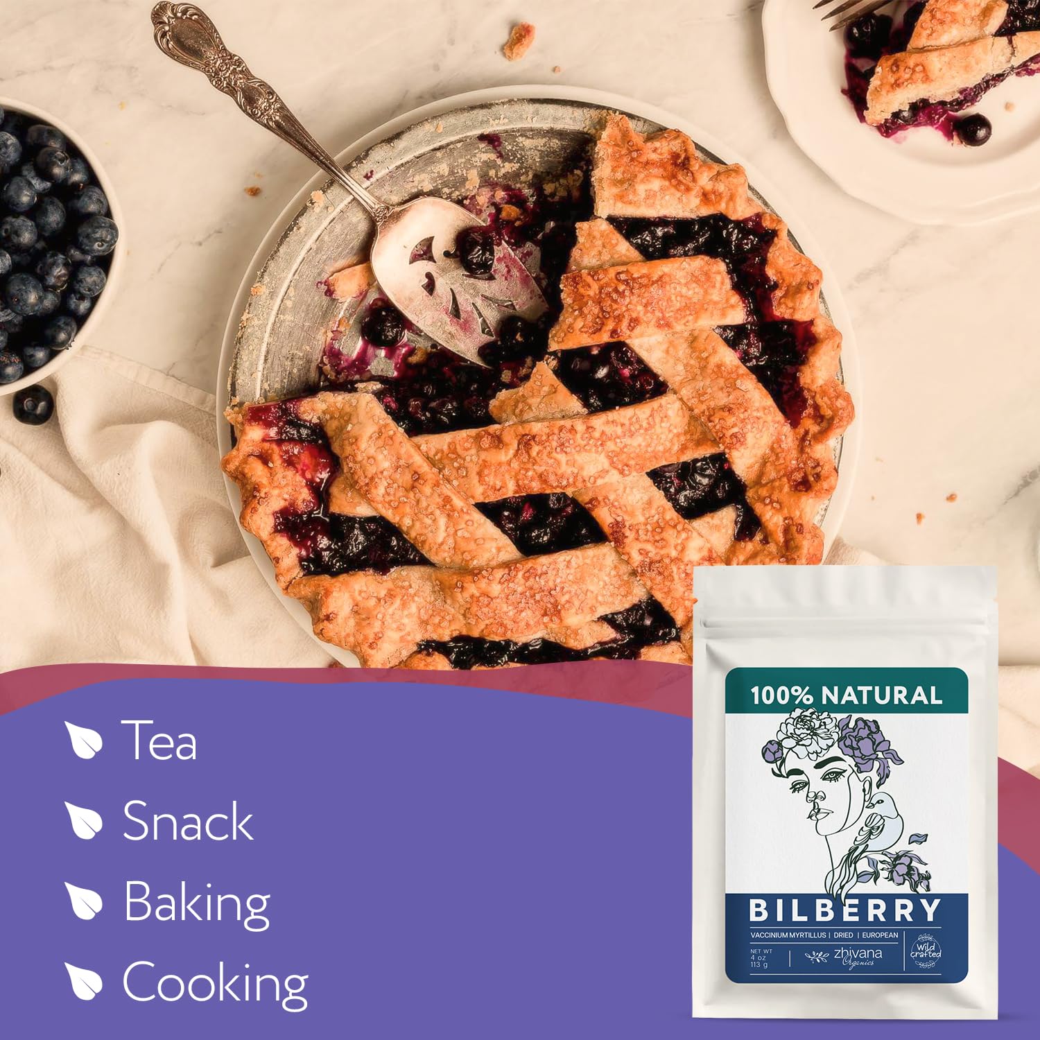 Bilberry tea for herbal detox