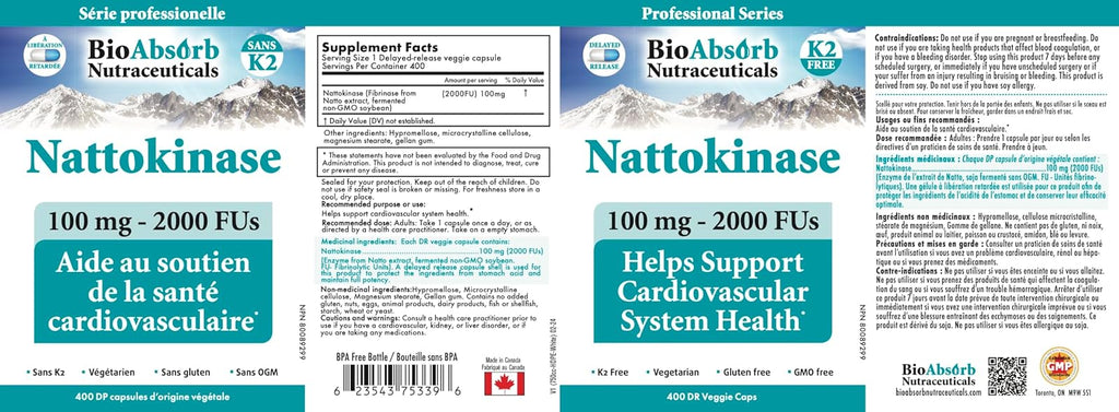 Bio Absorb Nattokinase 60 capsules