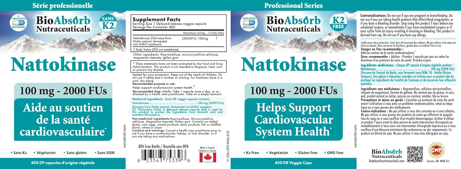 Bio Absorb Nattokinase 60 capsules