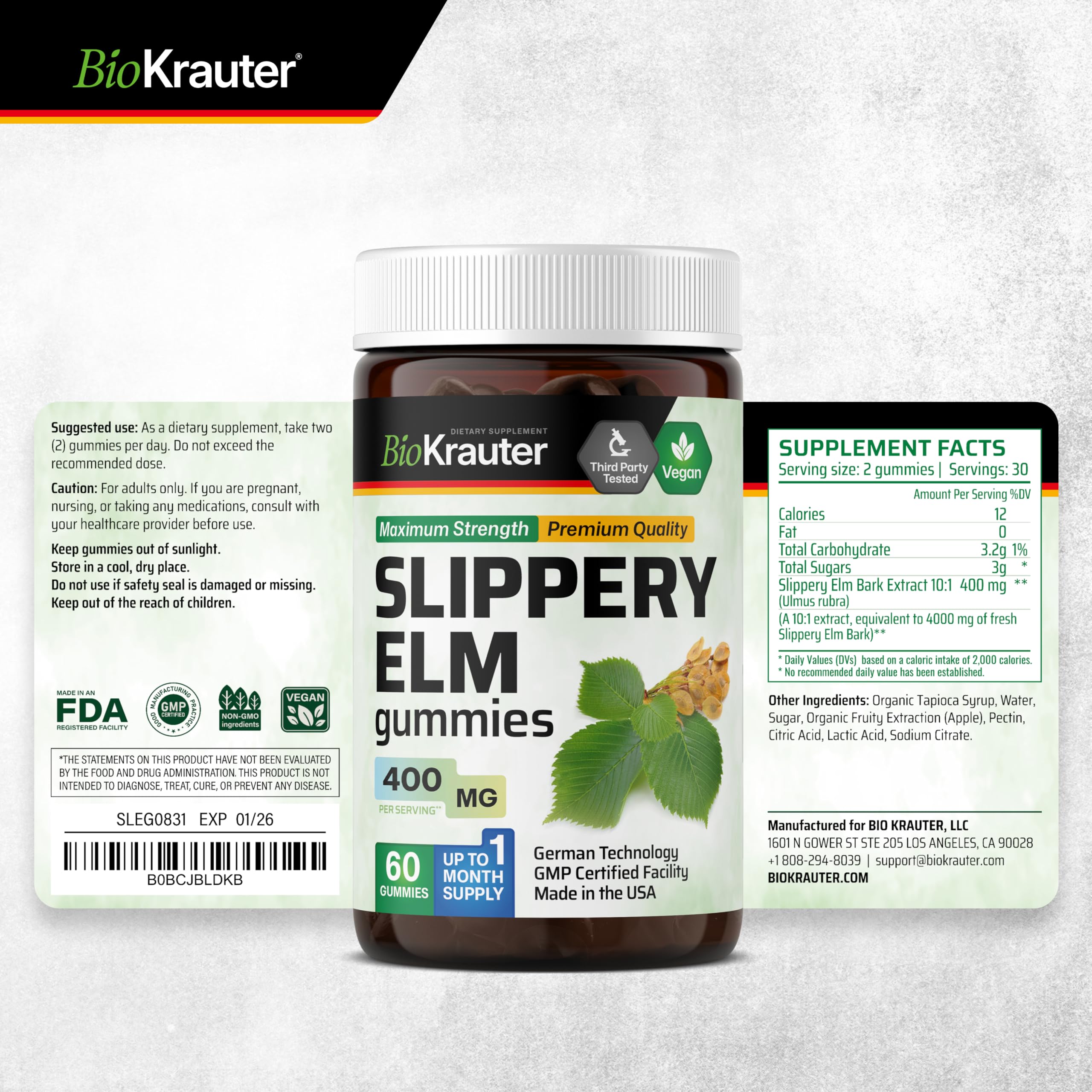 BIO blended supplements for throat health