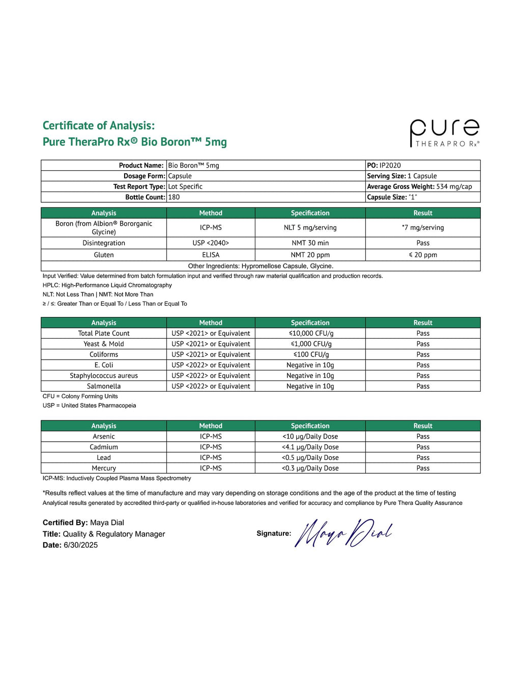 Bio Boron for balanced mineral levels