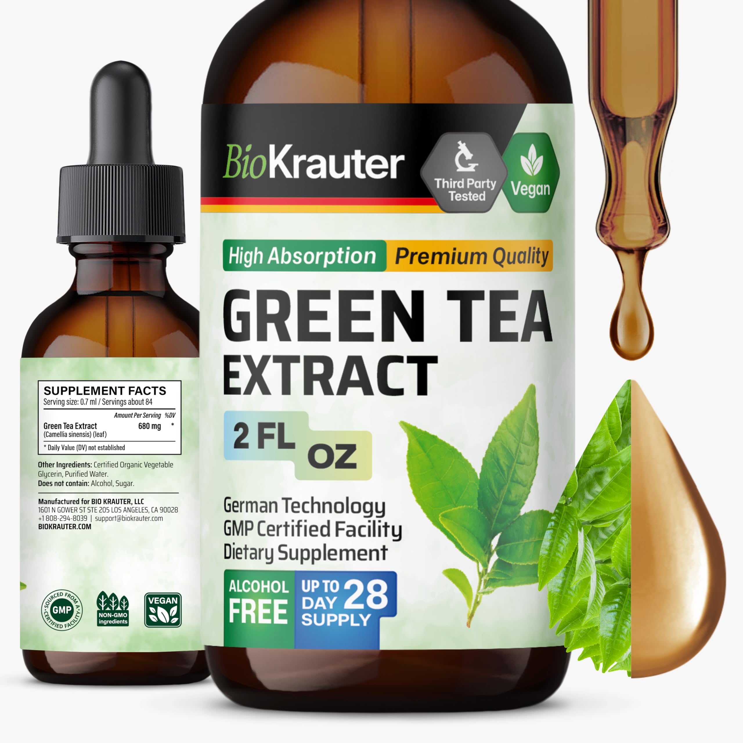 BIO green tea liquid supplement