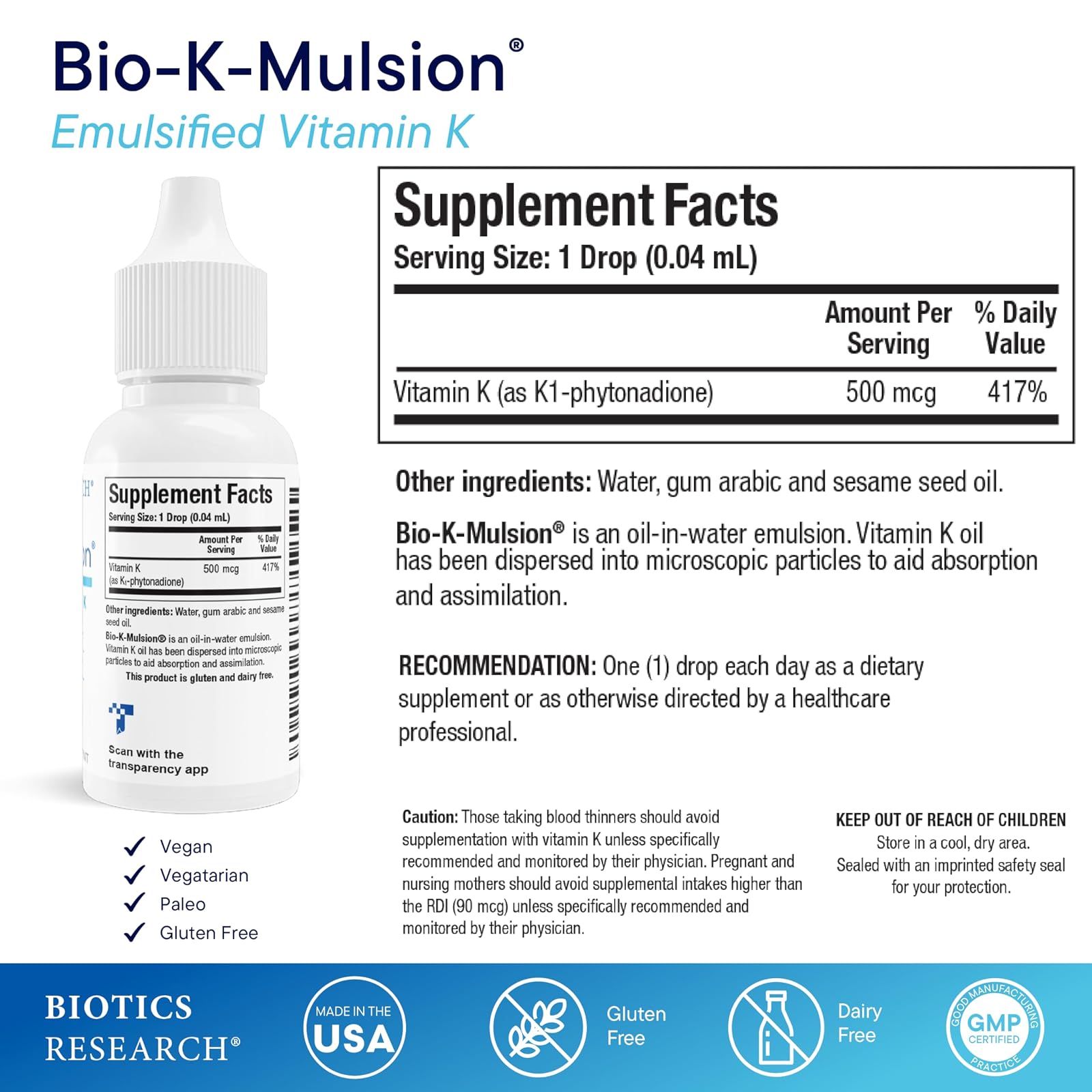 Bio K Mulsion for healthy bones
