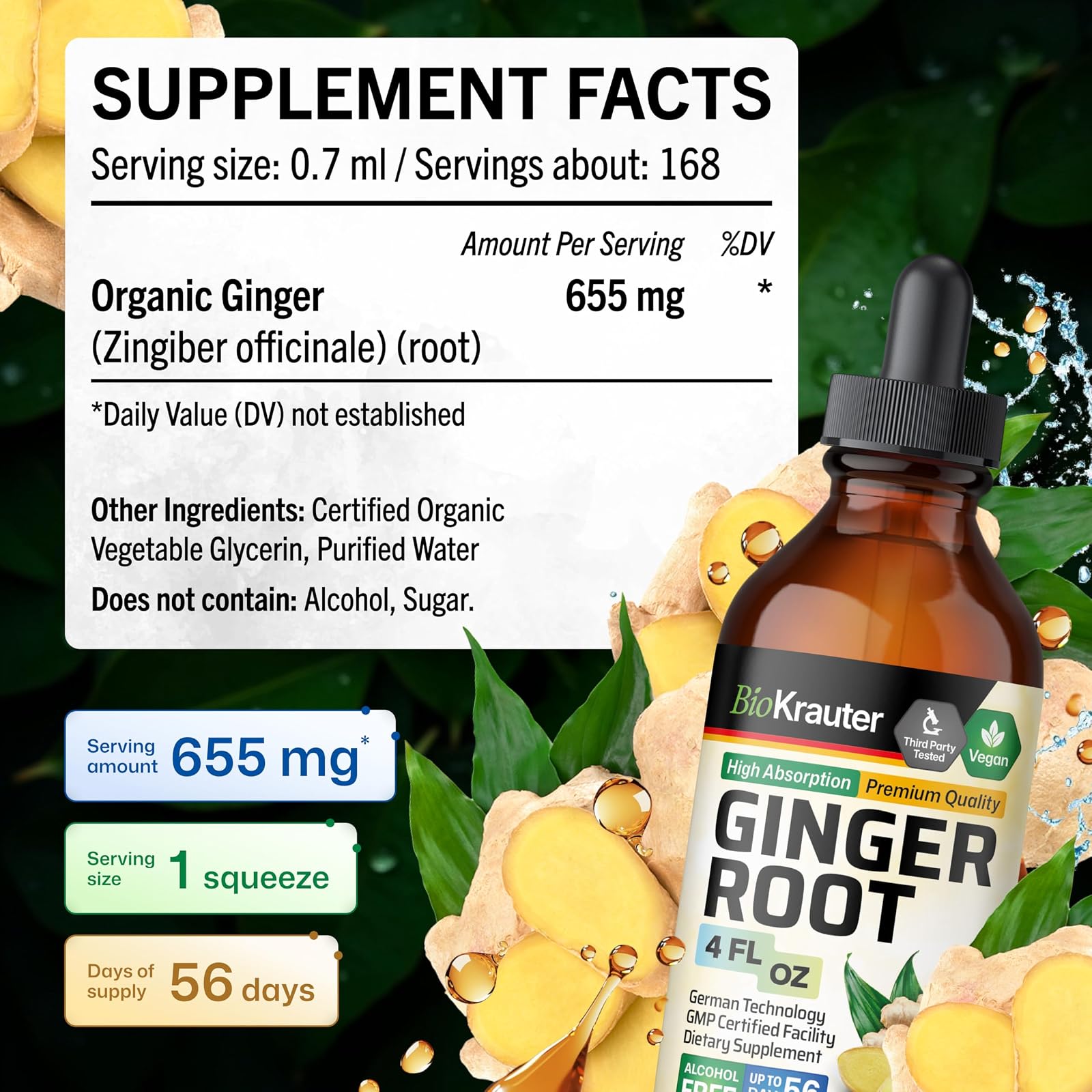 BIO KRAUTER ginger extract for soothing
