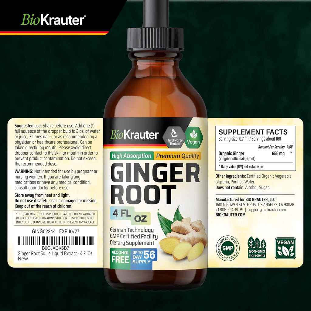 BIO KRAUTER ginger tincture for immune support