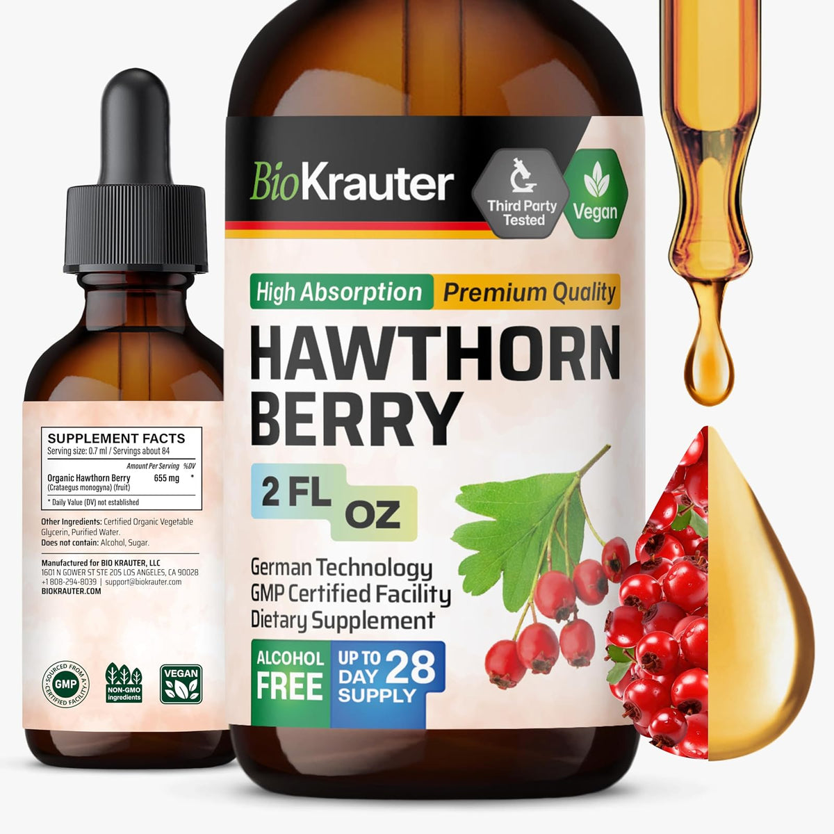 BIO KRAUTER hawthorn berry tincture benefits
