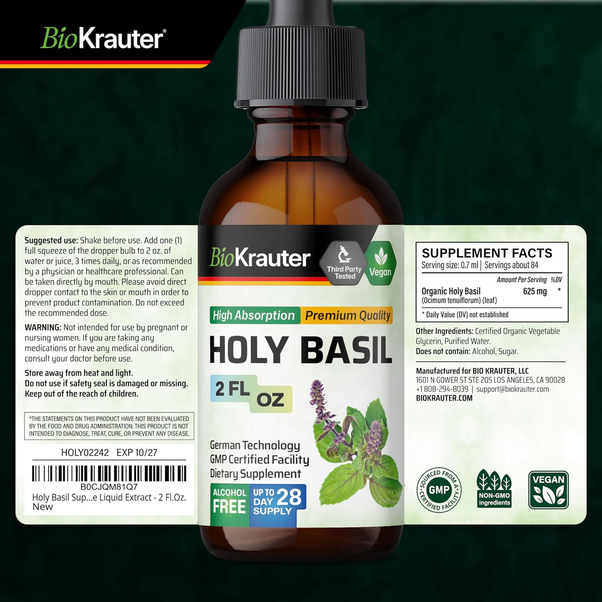 BIO KRAUTER Holy Basil for immune health