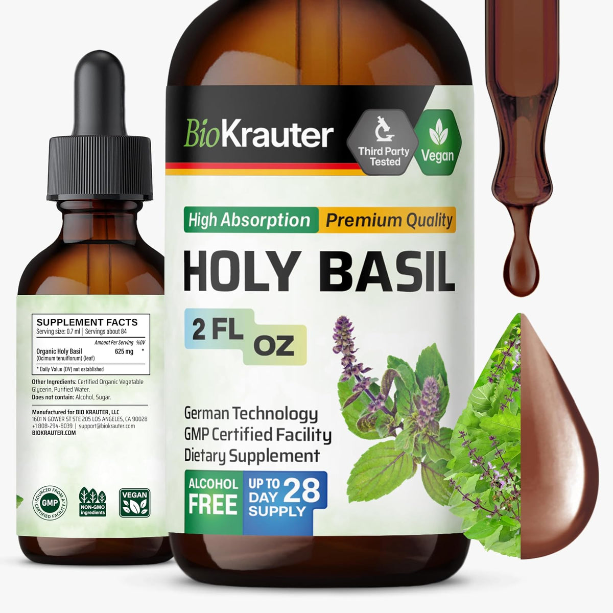 BIO KRAUTER Holy Basil tincture benefits