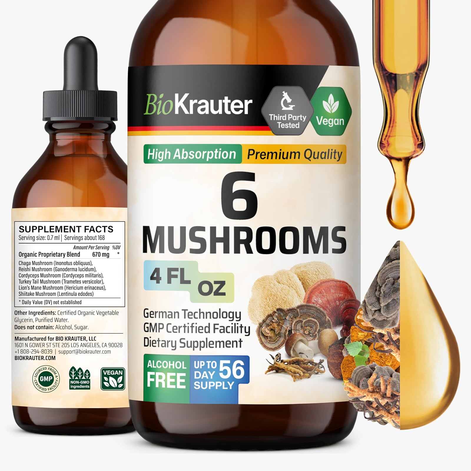 BIO KRAUTER mushroom blends for immunity