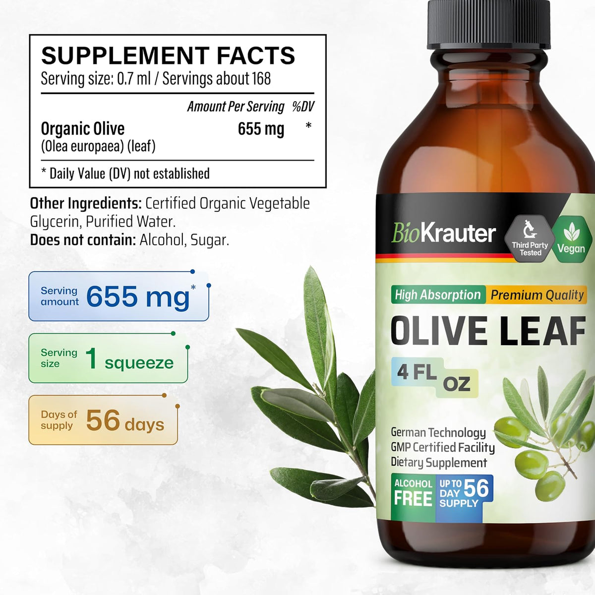 BIO KRAUTER olive leaf immune support