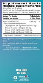 Bio Nutrition black seed oil capsules