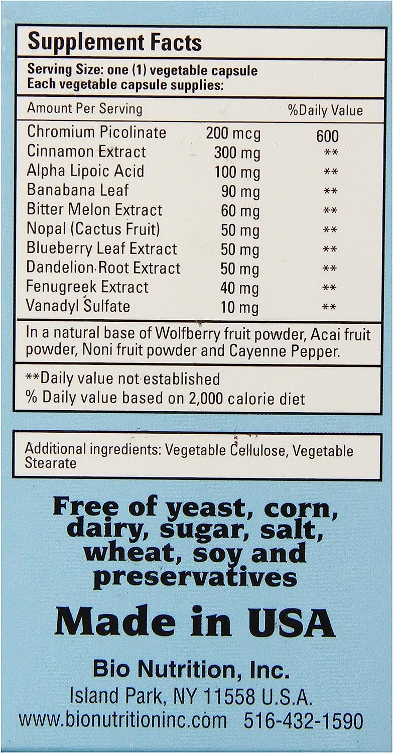 Bio Nutrition blood sugar wellness formula