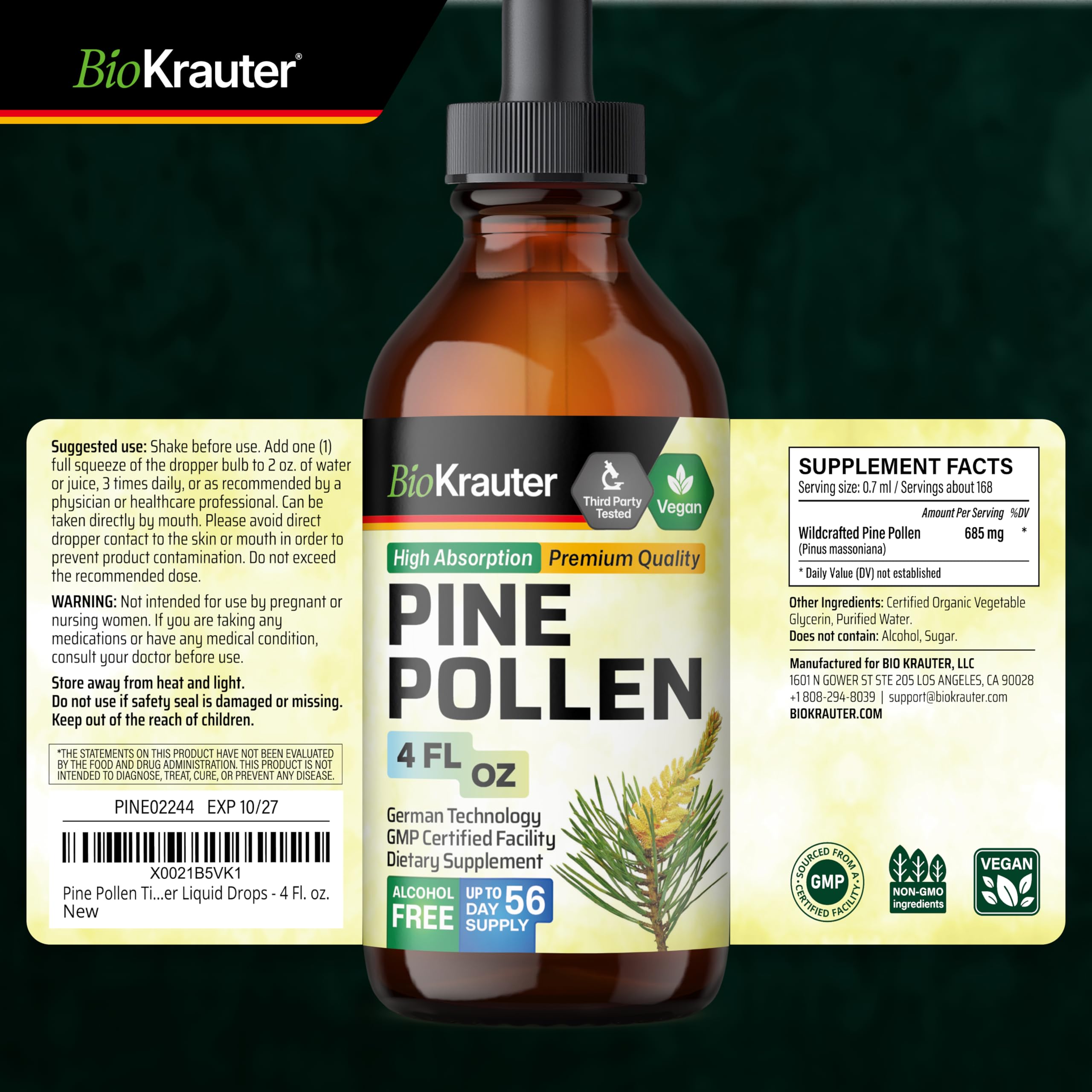 BIO Pine Pollen Tincture benefits