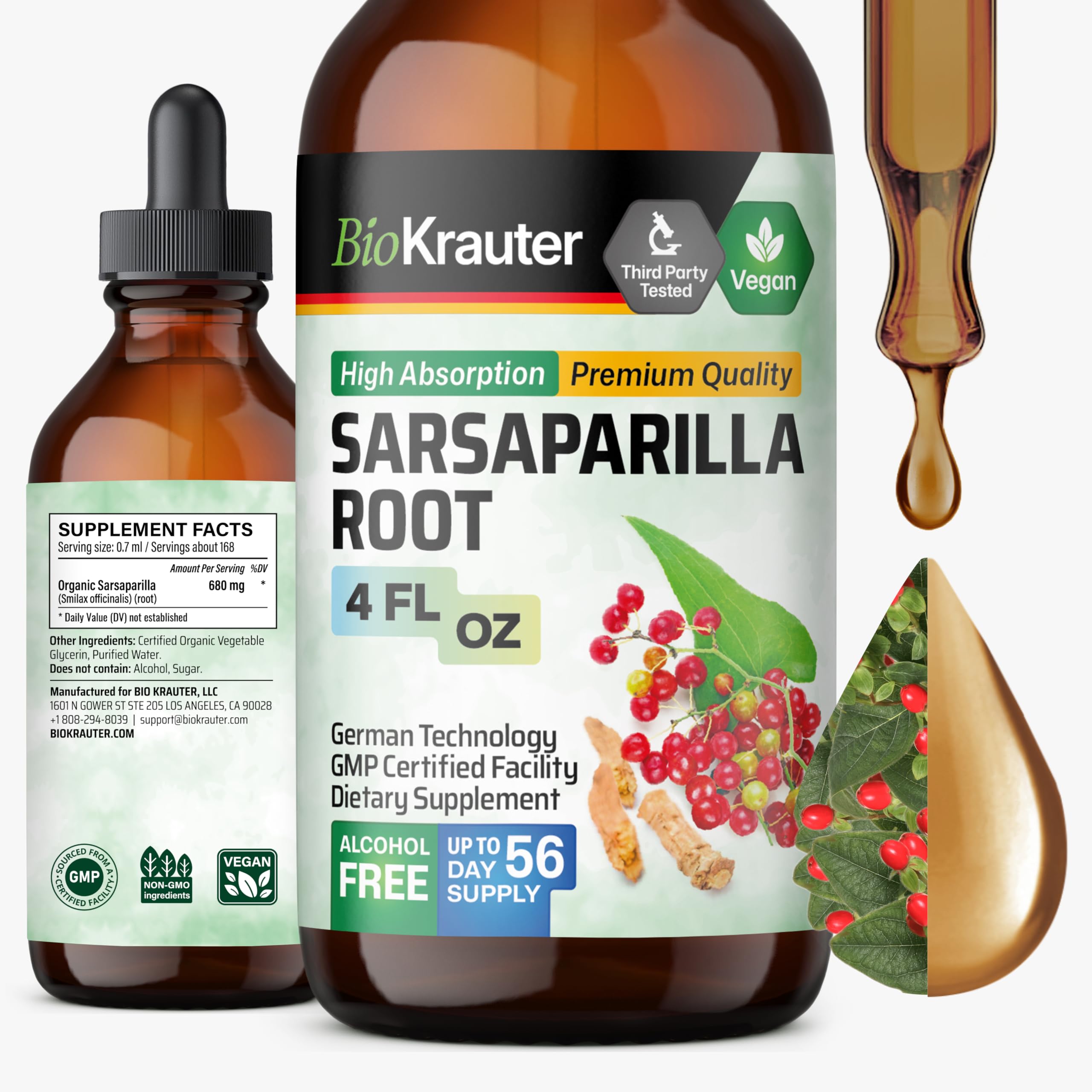BIO Sarsaparilla root detox supplement
