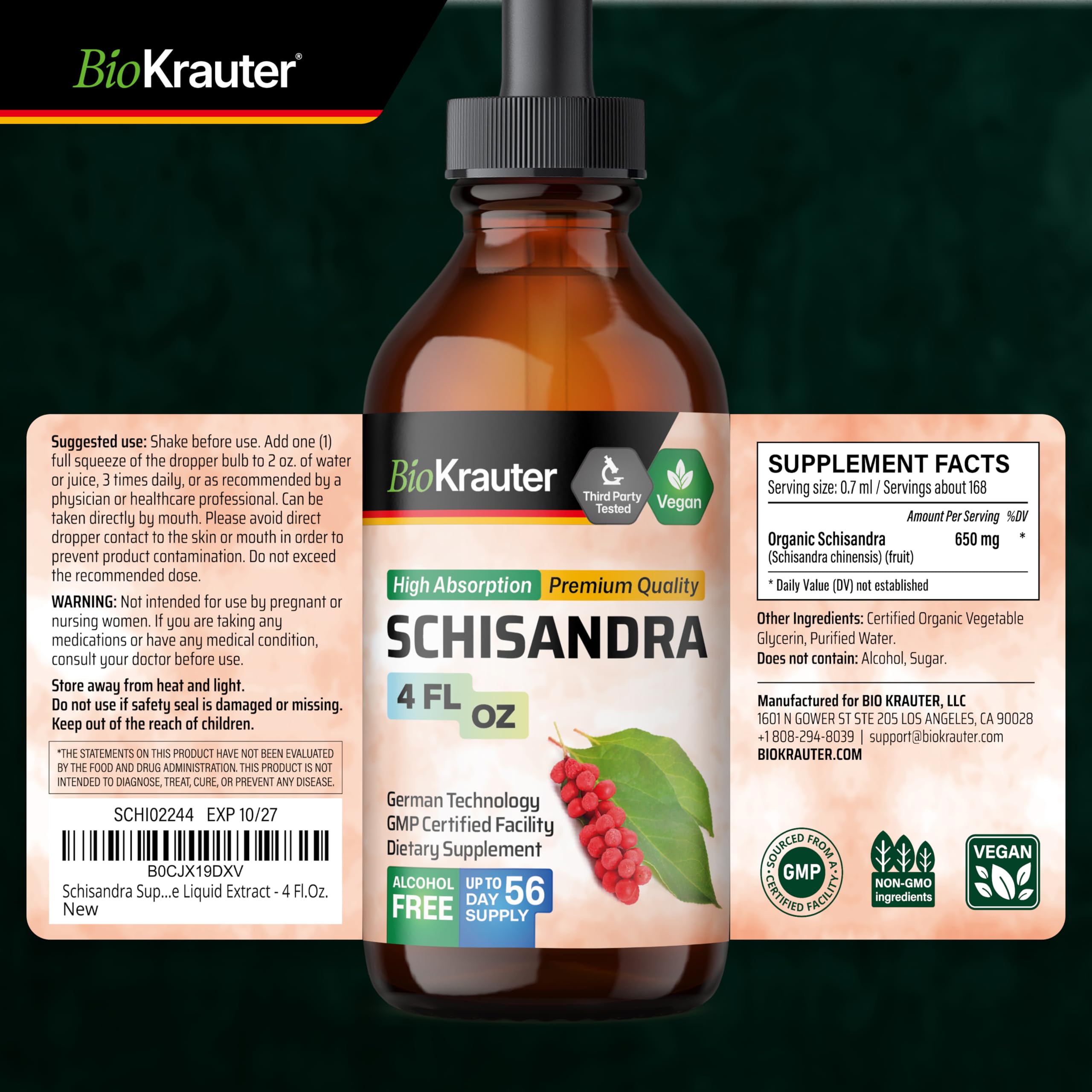 BIO Schisandra drops for mental clarity