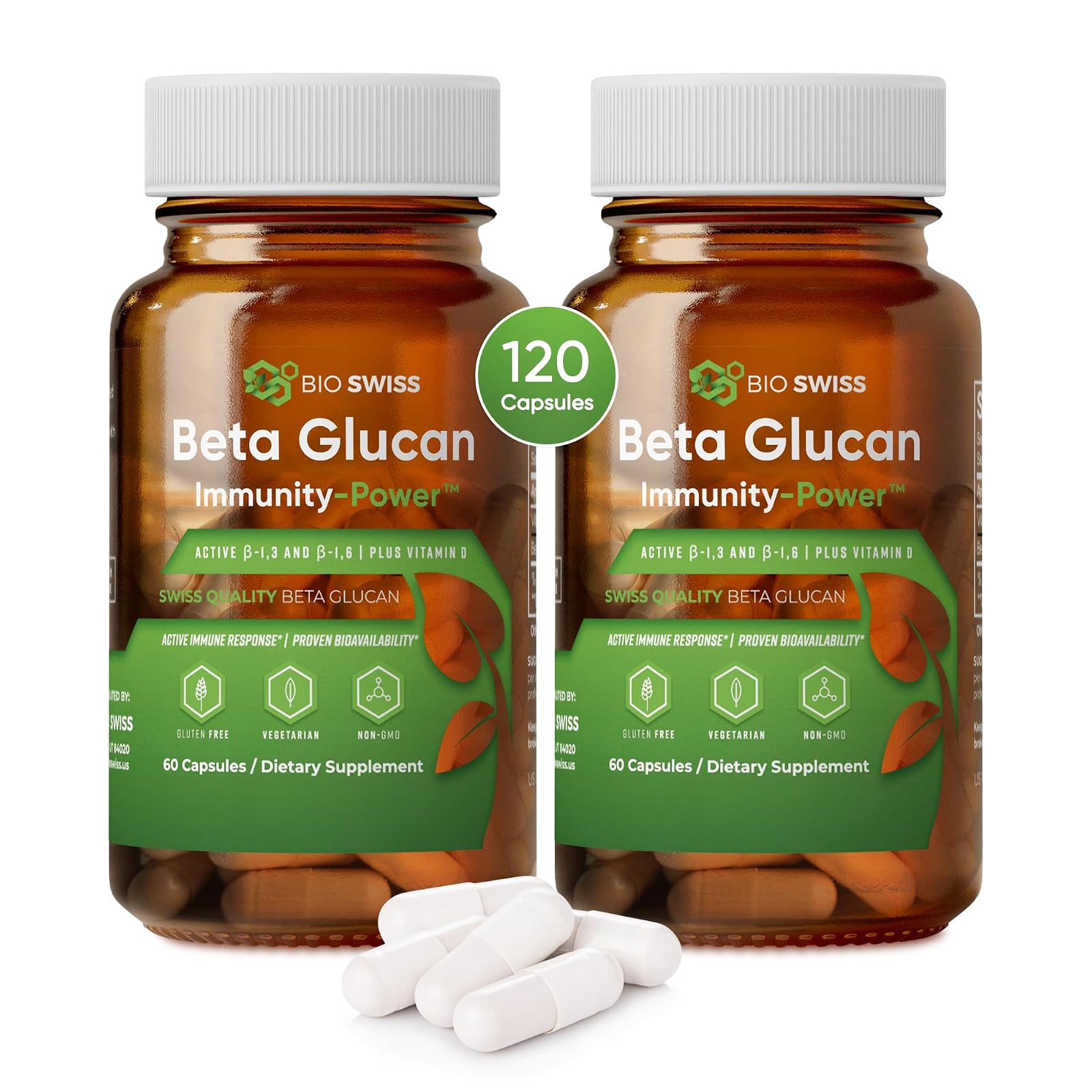 Bio Swiss Beta Glucan capsules for immune support