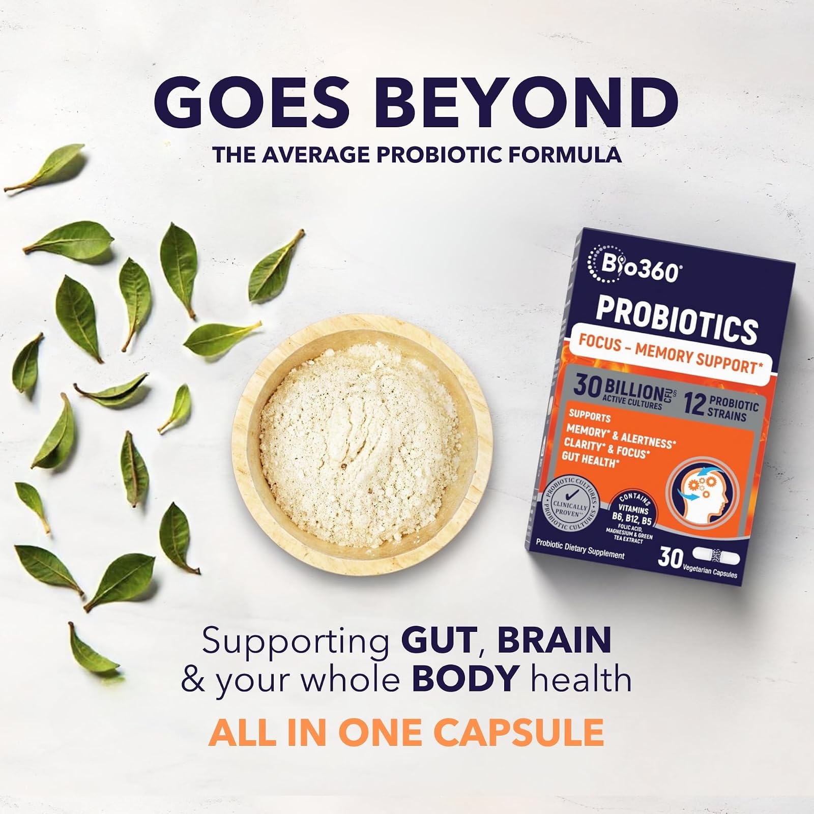 Bio360 probiotic capsules for daily use