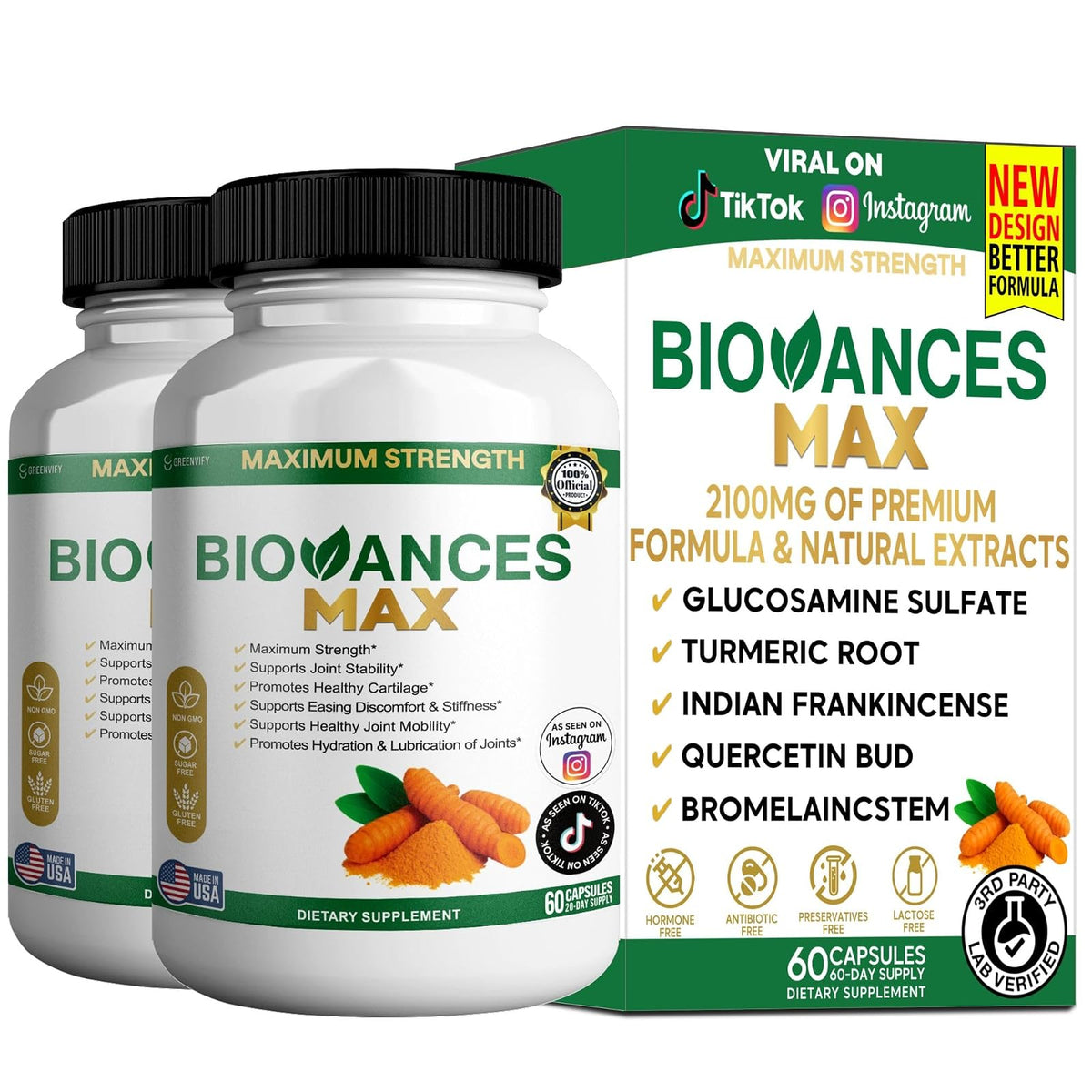 Bioances glucosamine joint support capsules