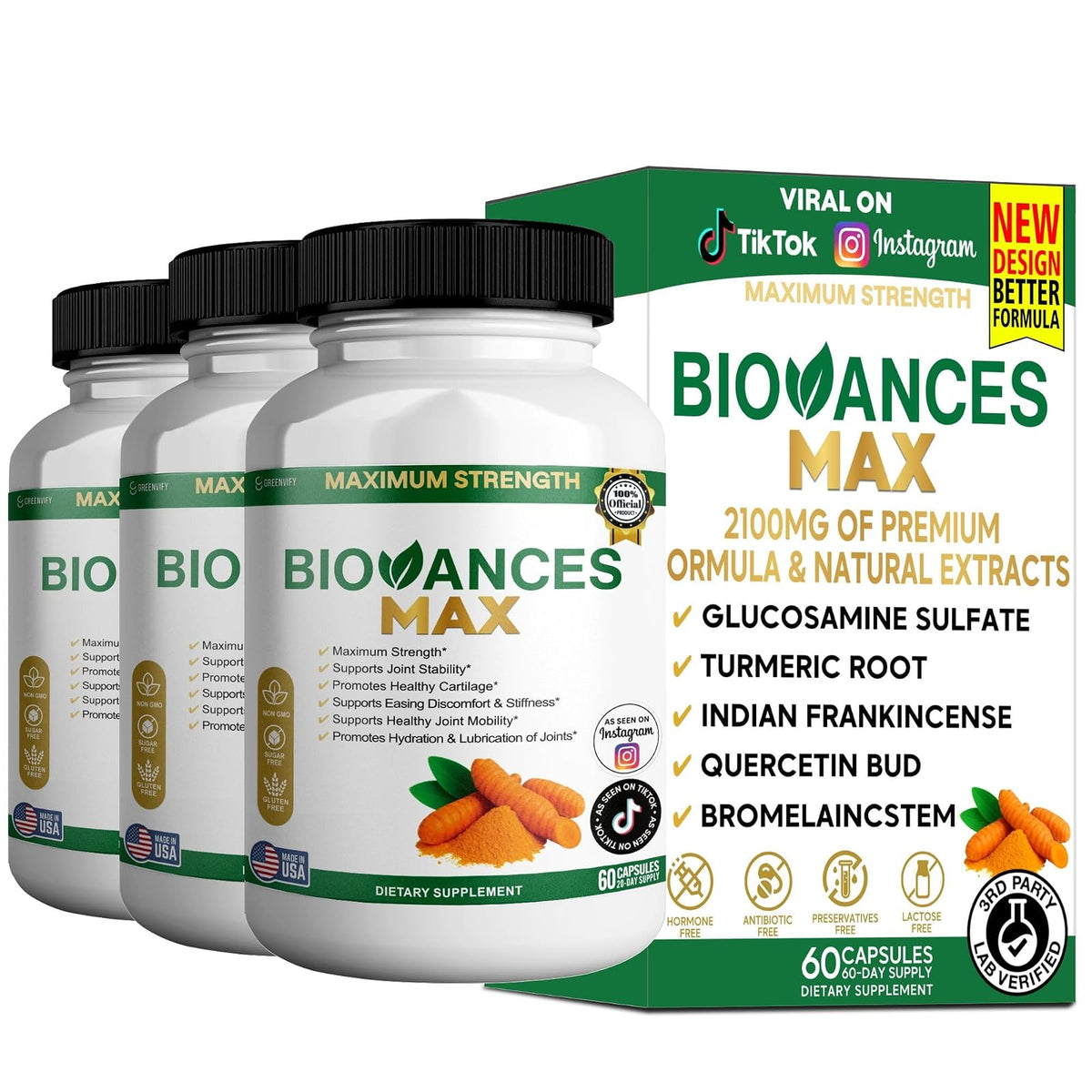 Bioances glucosamine joint support tablets